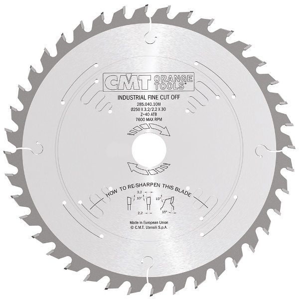 Katkaisuterä puulle CMT 285; 275x3.2x20; Z42; 15° - 285.042.11H ...