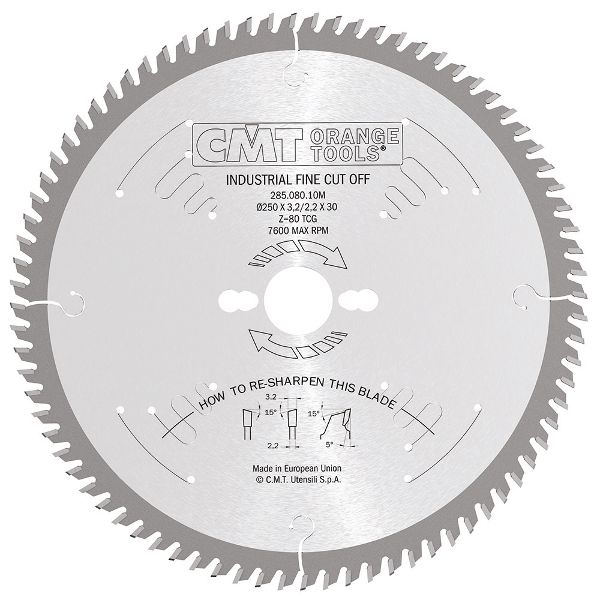 Katkaisuterä puulle CMT 285; 305x3.2x30; Z72; 10° - 285.072.22M ...