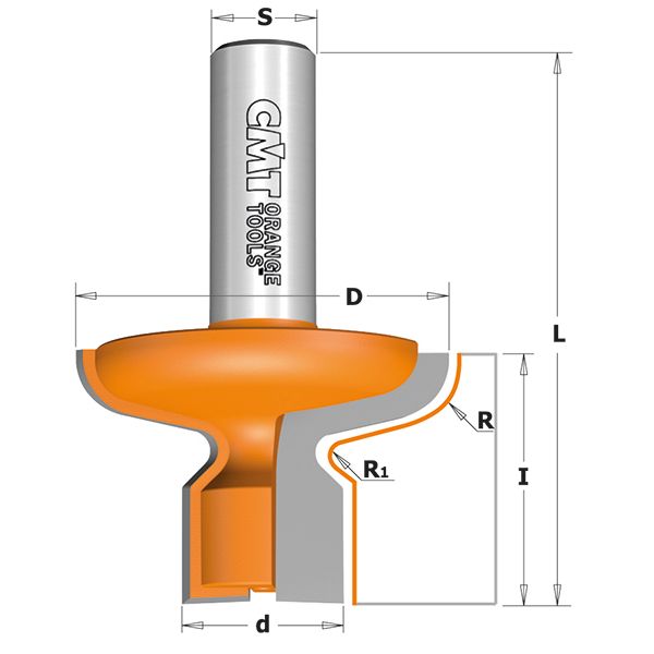 Pyöristysjyrsin CMT; S=1/2''; D=47,6 mm - 855.604.11 - Poranterät ...